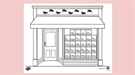 FREE Shoe Shop Colouring Colouring Sheets Twinkl