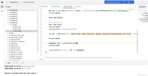 非零基础自学golang 第20章 数据库编程 20 2 database sql and 20 3 数据库基本操作 20 3 1 连接数据库 and 20 3 2 创建数据表 and 20 3 3 插入