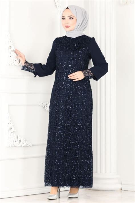 Broşlu Tesettür Abiye ASM2517 Laci Moda Selvim