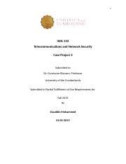 Case Project 2 Docx 1 ISOL 532 Telecommunications And Network
