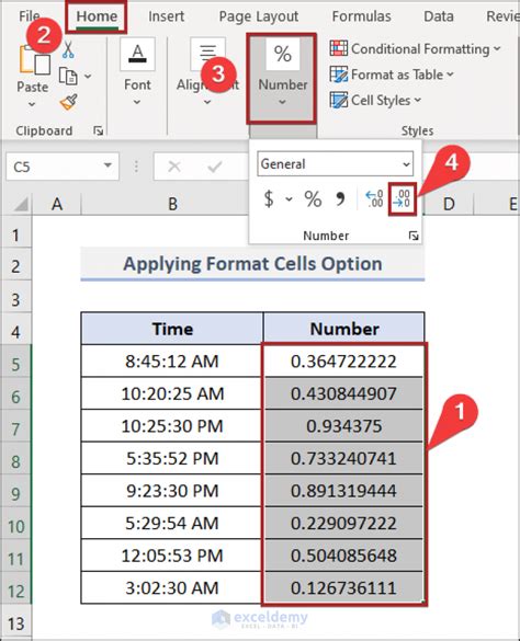 How To Convert Time To Number In Excel 5 Easy Methods