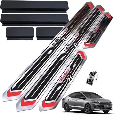 Soleiras Hb S Turbo Inox Cromado Fundo Preto Vinil Frete Gr Tis