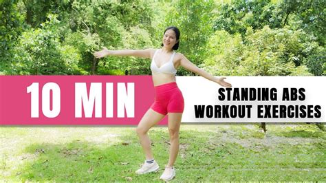 Min Standing Abs Workout Exercises No Equipment Youtube