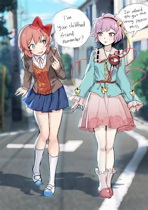 Reimu Is My Senpai On Twitter Touhou And Ddlc Crossover