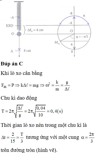 Một con lắc lò xo treo thẳng đứng đầu trên của lò xo được giữ cố định