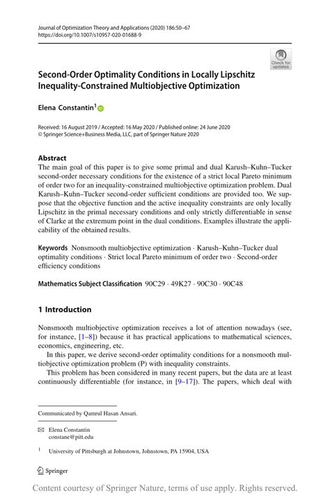 second order optimality conditions in locally lipschitz inequality constrained multiobjective