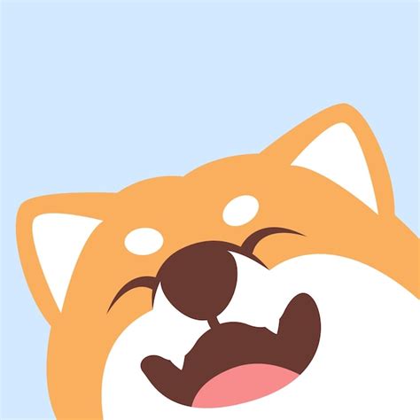 Lindo shiba inu perro cara vector ilustración Vector Premium