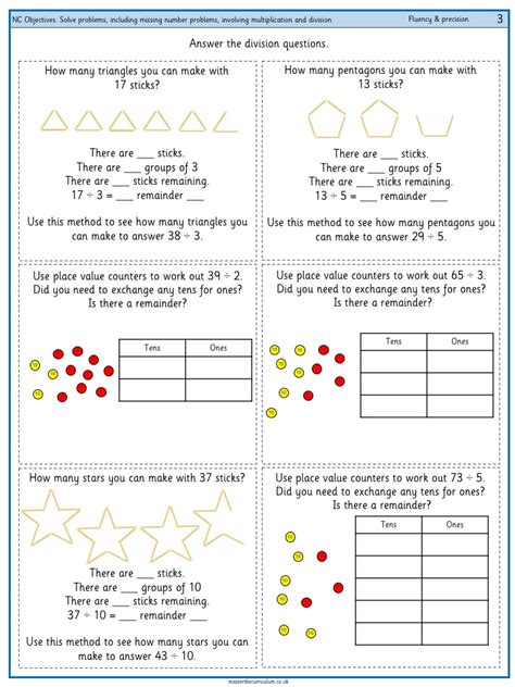 solve problems including missing number problems involving multiplication and division