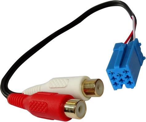 AERZETIX Adaptador Cable Mini ISO AUX IN Auxiliar A RCA Para Autoradio