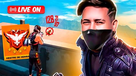 LEVEL UP AO VIVO FALTA POUCO MESTRE 5 SOLO RANQUEADA FREE FIRE