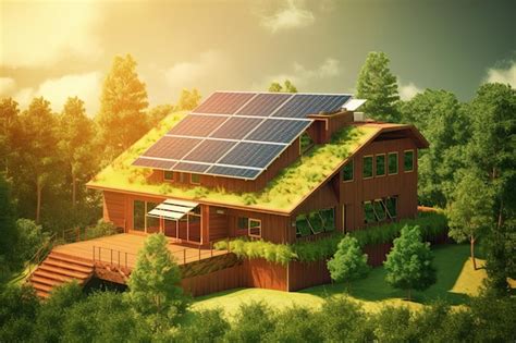 Premium Photo Green Renewable Energy House With Photovoltaic Solar