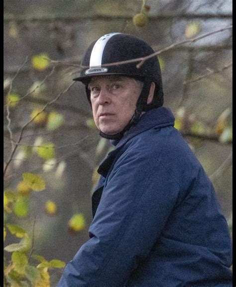 Photo Le Prince Andrew Duc D York Monte Cheval Dans Le Parc De