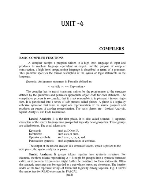 compiler pdf parsing computer program