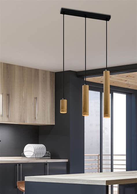 Lampa wisząca Candellux TUBO LAMPA WISZĄCA CZARNY 3X25W GU10 KLOSZ MIX