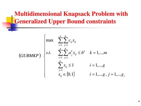ppt combining exact and heuristic approaches for the multidimensional 0 1 knapsack problem