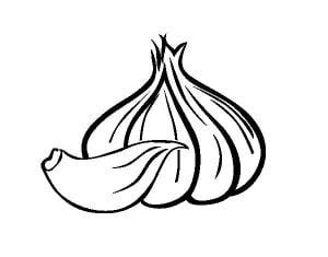 Ausmalbilder Knoblauch zum ausdrucken kostenlos für Kinder und