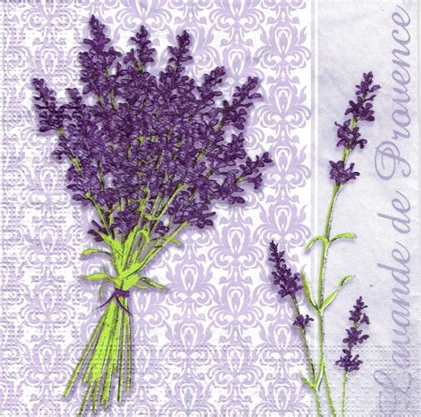 Serwetka Decoupage 38L Serwetki Lawenda Wzorki 10828817680