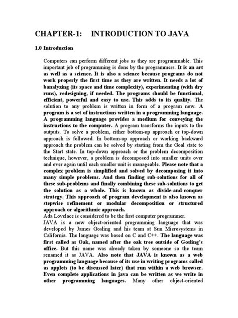 ch 1 java pdf java virtual machine java software platform