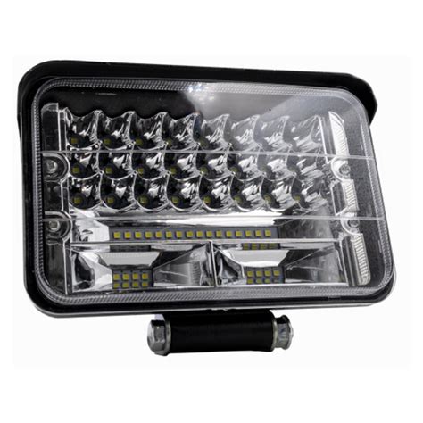 Farol Led Milha 144W Duas Fases Retangular Caminhão Off Road Submarino