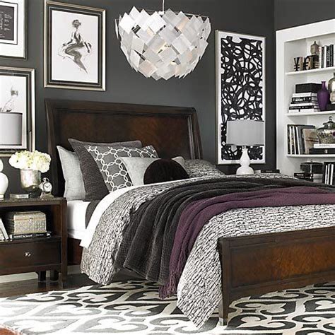Beautiful Bedroom Relaxing Grey Purple Bedding Set Combo Home