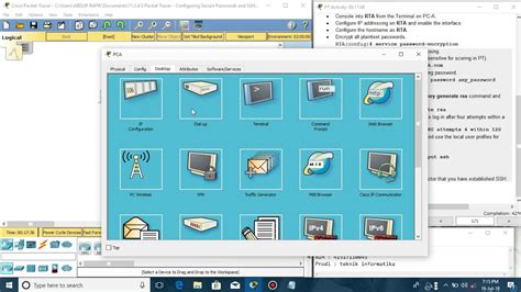 Packet Tracer Configuring Secure Passwords And Ssh Youtube