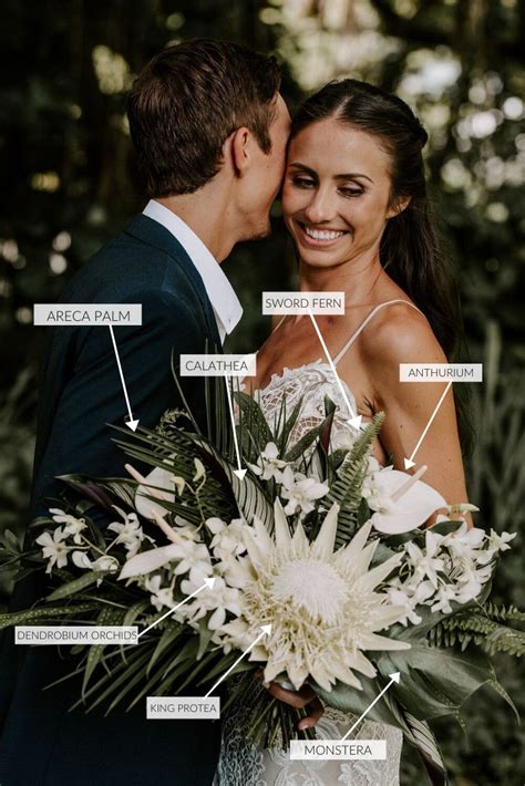 Tropical Wedding Bouquets Modern Wedding Bouquets Palm Wedding