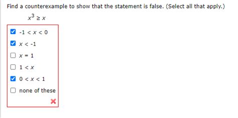 solved find a counterexample to show that the statement is