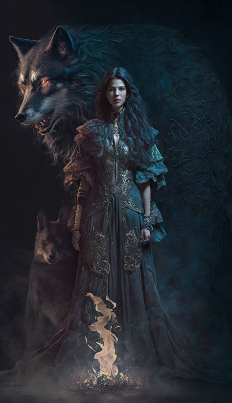 Woman With Wolf Created With AI By Amanda Church Werewolf Stories