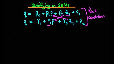 simultaneous equation models order condition for parameter identification youtube