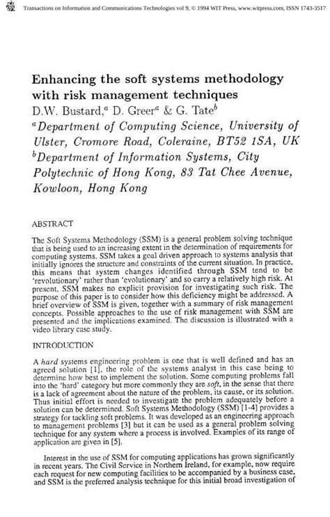 pdf enhancing the soft systems methodology polytechnic of hong … · 2014 05 19 · their