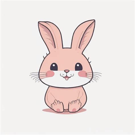 Conception De Vecteur De Dessin Anim Mignon Lapin Vecteur Premium