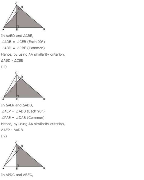 Ncert Solutions For Class Maths Chapter Triangles Free Study