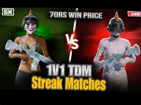 V Tdm Room V Streak Match Custom Room Bgmi Live Pubg Live