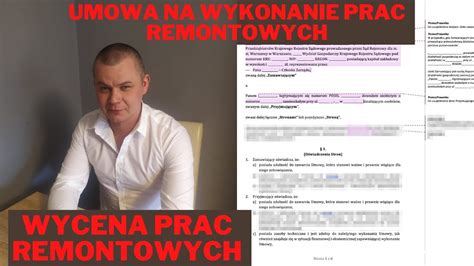 Umowa Na Wykonanie Prac Remontowych Kosztorys Prac Remontowych YouTube