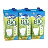 Lait Sans lactose UHT Demi Ecrémé Matin Léger LACTEL Le pack de 10