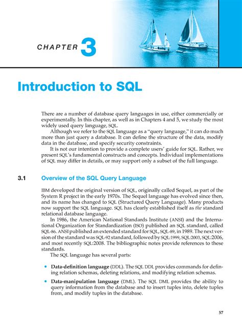 chapter 03 introduction to sql chapter 3 introduction to sql there are a number of database
