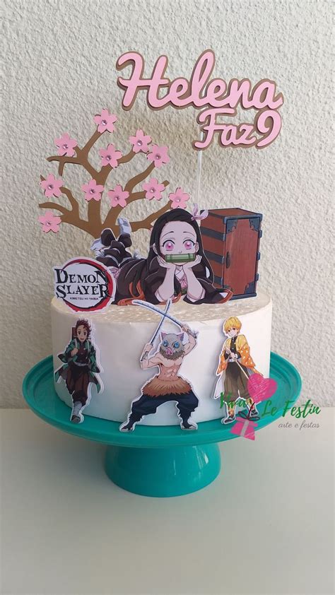 Topo De Bolo Demon Slayer Elo7 Produtos Especiais Bolo De Anime