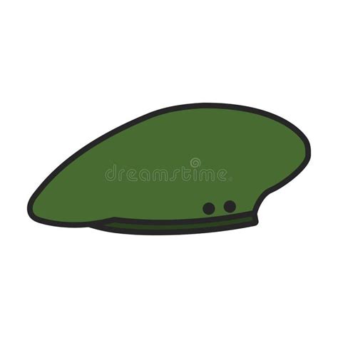 Icono Vector De Boina Militar Iconcolor Vectorial Aislado En Boina