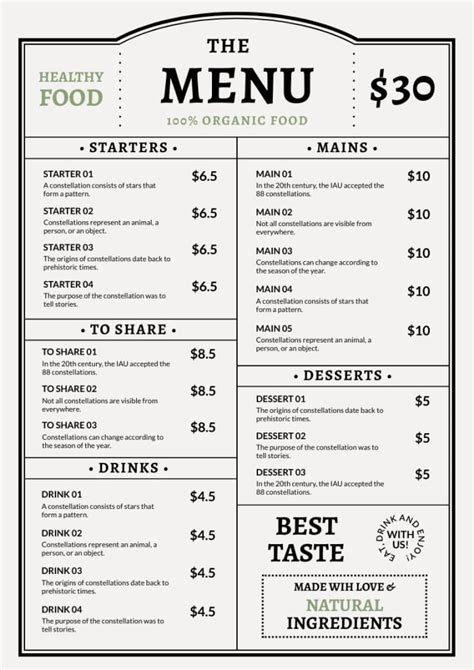 Customize And Get This Simple Vintage Healthy Food Best Taste