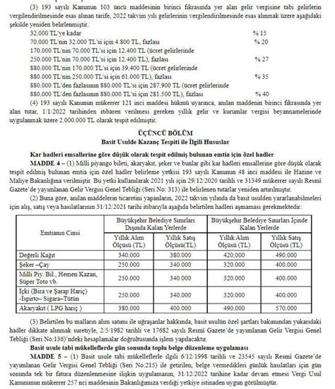 Gelir vergisi 2022 yılı dilimleri belli oldu