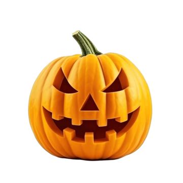 Yellow Pumpkin For Carving Scary Ghost Faces For Halloween Element