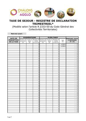 Calaméo Etablissements Classés Registre Taxe de séjour
