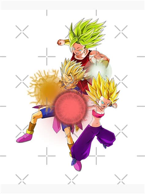 Ssj2 Cabba Caulifla Kale Dbz Dragon Ball Poster By Art Design 87 Redbubble