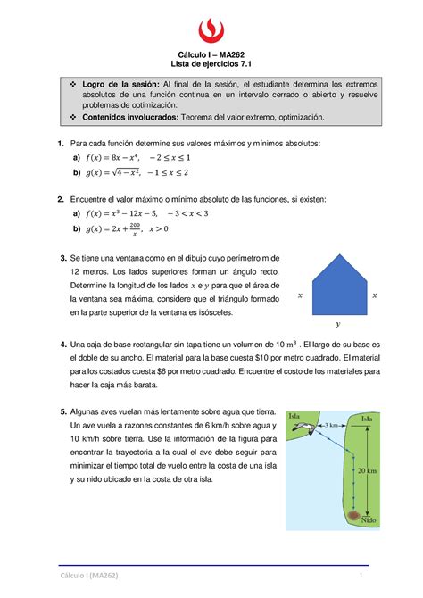 MA262 Lista de ejercicios 7 1 Logro de la sesión Al final de la