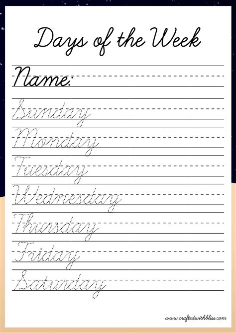 Tracing Worksheets Cursive Writing Printable 2024 Word Searches