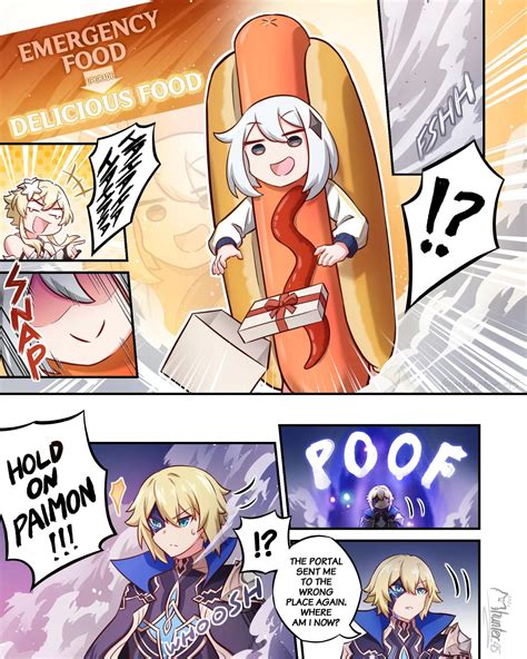 Lumine Paimon And Dainsleif Genshin Impact Drawn By Mhunter 45