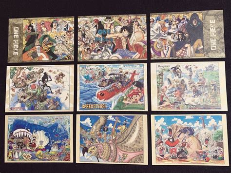 100円スタート ONE PIECE ポストカード9枚 尾田栄一郎作品 ルフィ ゾロ ナミ サンジ ウソップ チョッパー ロビン エース