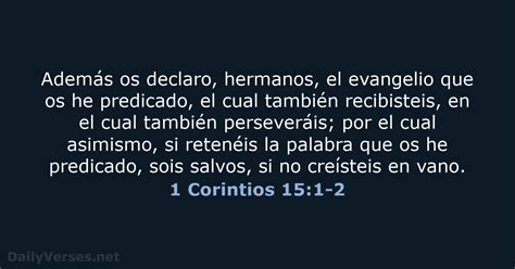 1 Corintios 15 1 2 Versículo de la Biblia RVR60 DailyVerses net