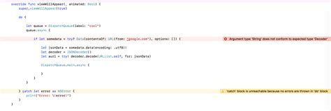 swift argument type string does not conform to expected type decoder when trying to get json