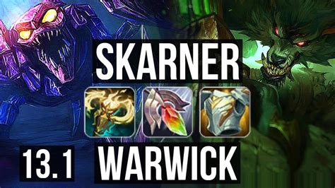 SKARNER Vs WARWICK TOP Rank 2 Skarner 800 Games 1 4M Mastery 6
